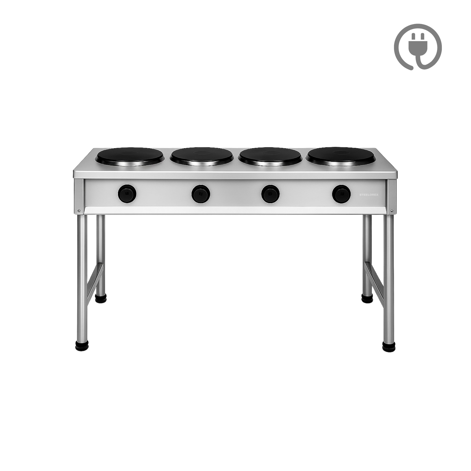Electric Boiling Table - 4 Plate | Steelorex